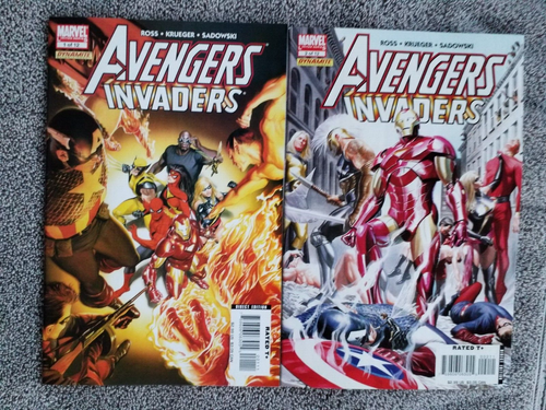 Marvel Comics Avengers Invaders 1-12 Complete Set 2008 ALEX ROSS COVERS ...