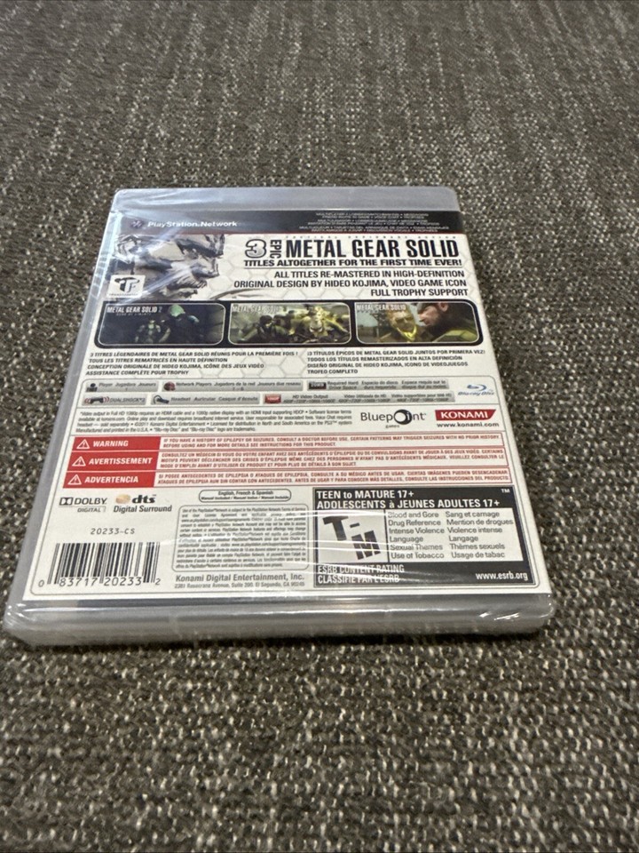 MGS Solid HD Collection - Sony PlayStation 3 PS3 Brand New Sealed ...