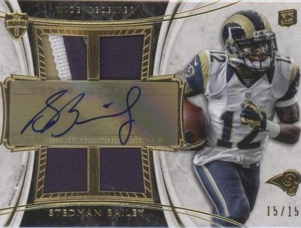 2013 Topps Supreme - Autographed Quad Relics #SAQR-SB Stedman Bailey ...