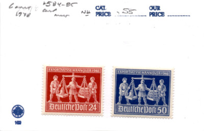 Germany, Postage Stamp, #584-585 Mint NH, 1948 Hanover Fair (AB) | eBay