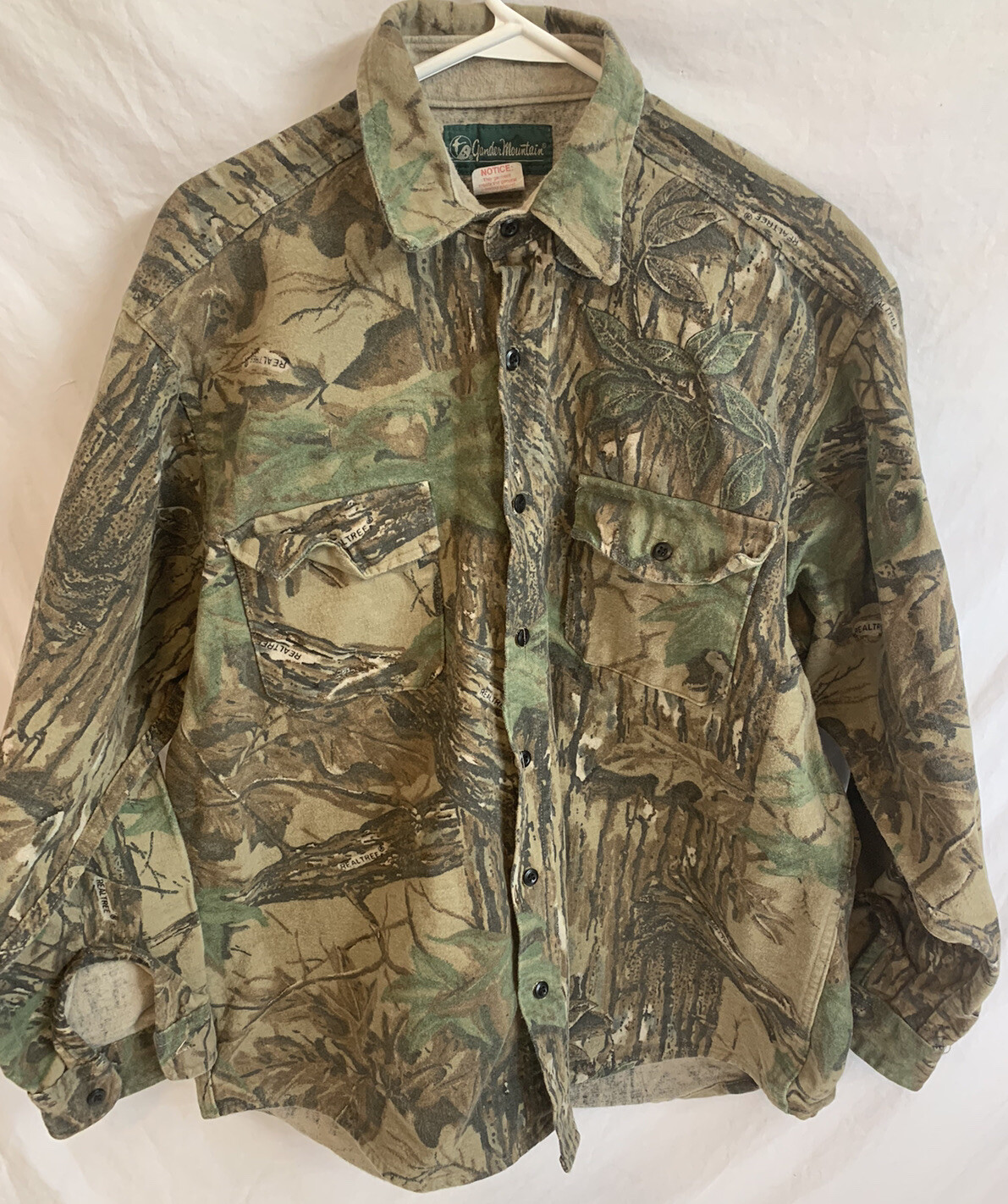 Vintage Gander Mountain Men's XL Realtree Camo Button Up Shirt Made in ...