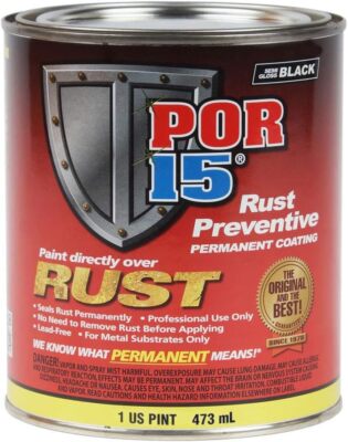 POR-15 Rust Preventive Coating- Semi-Gloss Black - 1 pt - Stop Rust ...