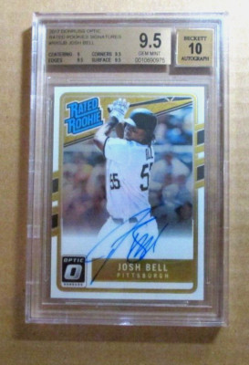 2017 DONRUSS OPTIC JOSH BELL AUTO BGS 9.5 10 AUTO RC ROOKIE | eBay