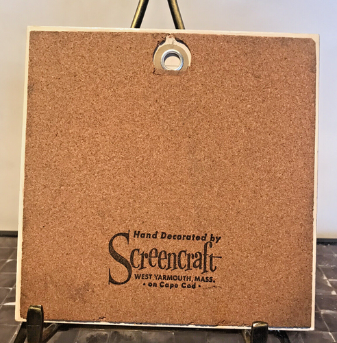 Vintage Screencraft Ringneck Pheasant 6" Square Tile/Trivet Home Decor ...