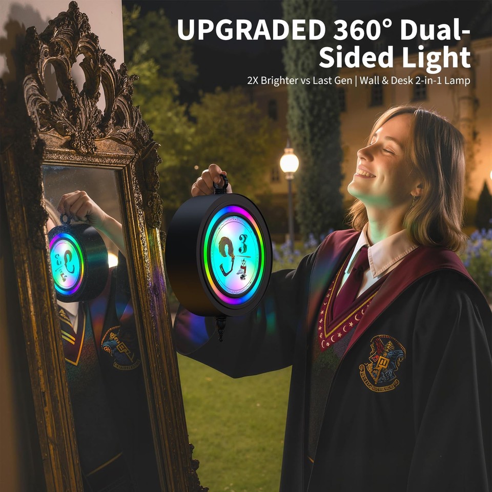 Harry Decorations LED Night Light: with Wand Remote, Double-Sided RGB ...