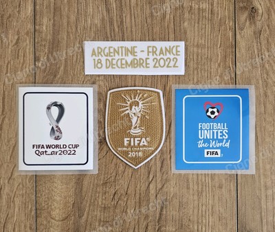 World Cup Final Qatar 2022 Sleeve Patch Badge Match Details France ...