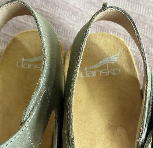 Dansko Marcy Sandals Womens Strappy Wedge Heel Ankle Strap Sz 38 US 8.5 ...