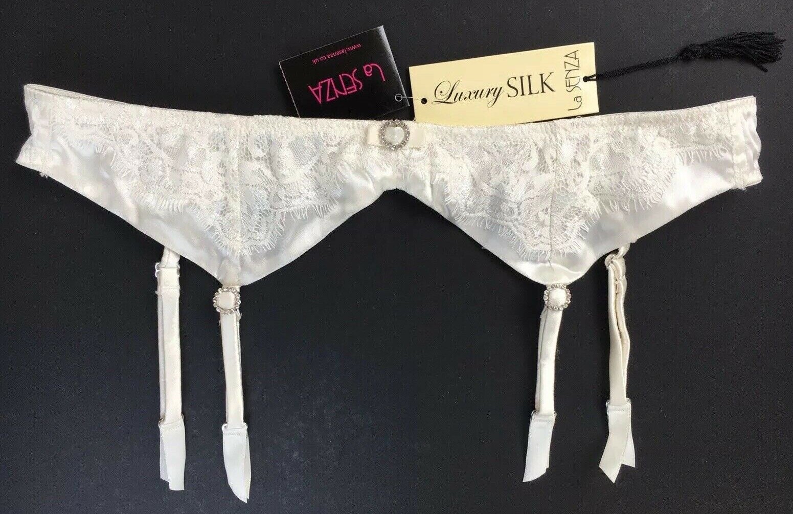 La Senza SILK Suspender Belt Ivory Sizes UK 8 / 10 & 12 / 14 Bridal ...