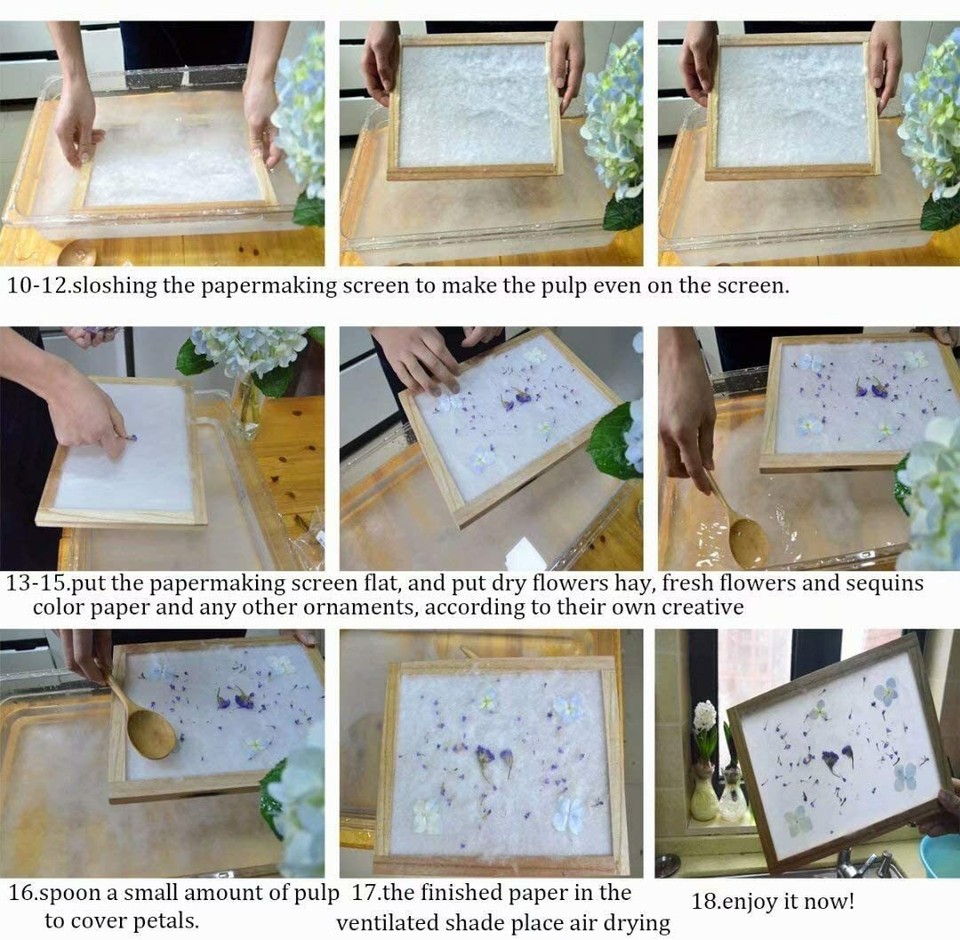 Paper Making Frame & Deckle Traditional Wooden Papermaking for DIY ...