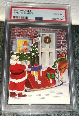1991 PRO SET SANTA CLAUS INSERT #NNO PSA 10 GEM MINT ~~~ CHRISTMAS ...
