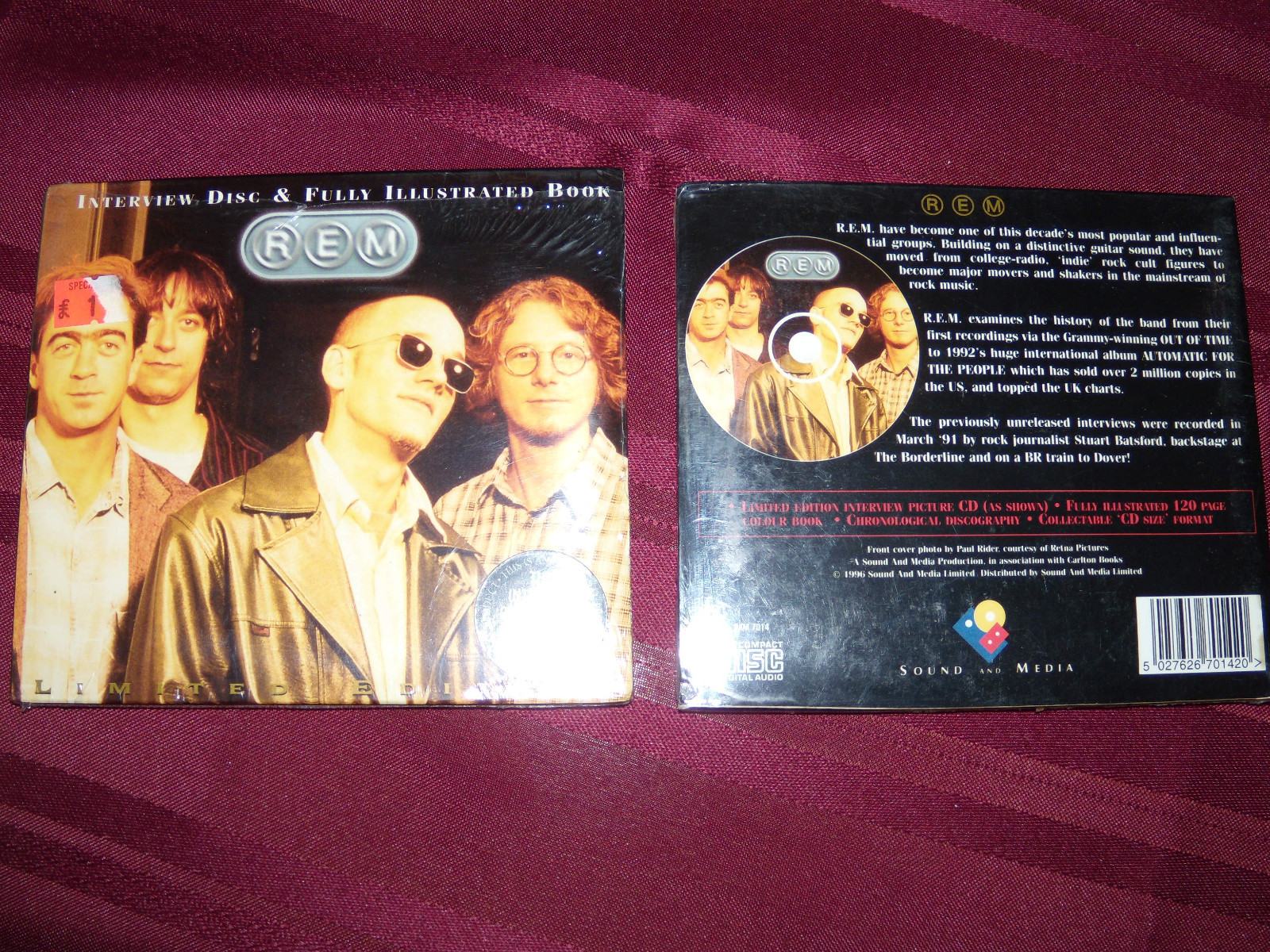 REM rock band illustrated booklet + Interview CD NEW sealed 1996 issue ...