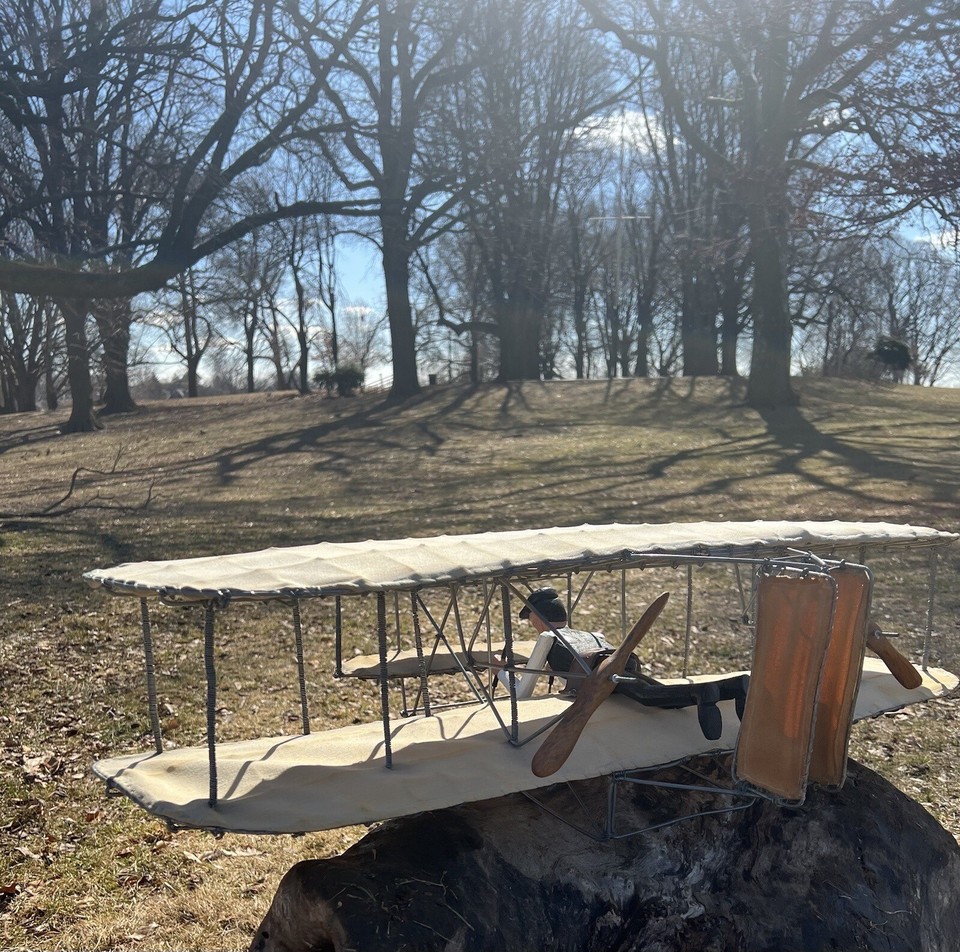 Decor Wright brothers model airplane made of wire | eBay