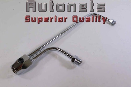 Chrome Holley Carb Fuel Line 3/8 NPT 4150 Dual Double Pump Metering 9-5 ...