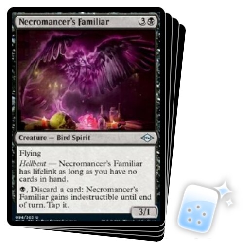 Necromancer's Familiar X4 M/NM Magic: The Gathering MTG Modern Horizons ...