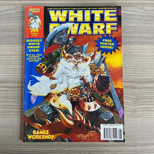 WHITE DWARF ISSUE NO 200 WARHAMMER FANTASY 40,000 40K MAGAZINE AUGUST ...
