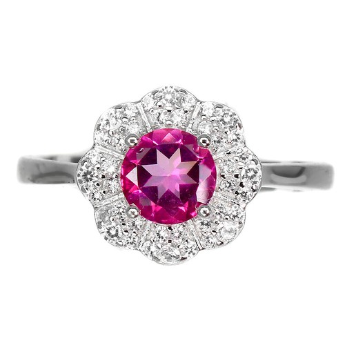 925 Sterling Silver Ring Round Topaz 6mm Gemstone Jewelry Sz 7 | eBay ...