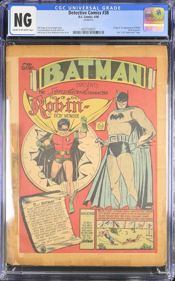 Detective Comics #38 - D.C. Comics 1940 CGC none Origin + 1st ...
