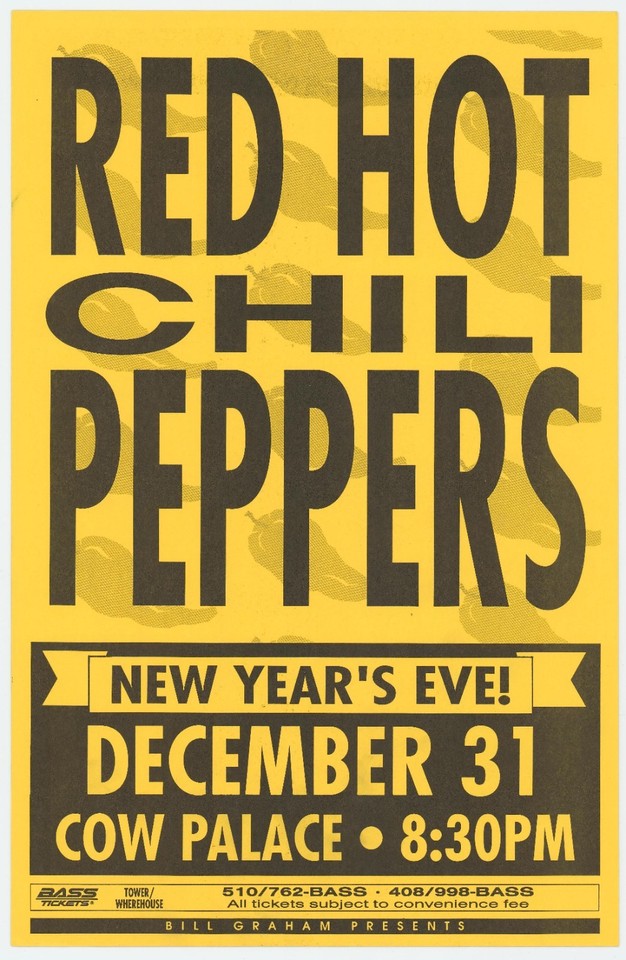 Poster Red Hot Chili Peppers Wallart Musica Vintage Stampa Formato A3 ...