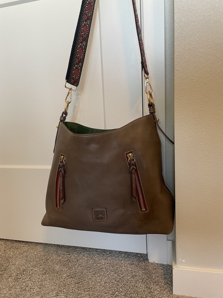 Dooney & Bourke Cooper Elephant Shoulder bag Italian Florentine Leather ...