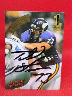 AUTOGRAPH on card: Todd Steussie 1994 Action Packed #138 | eBay Australia