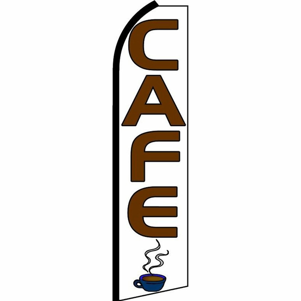 Cafe Flag Flutter Feather Banner Swooper Advertising Bundle Kit ...