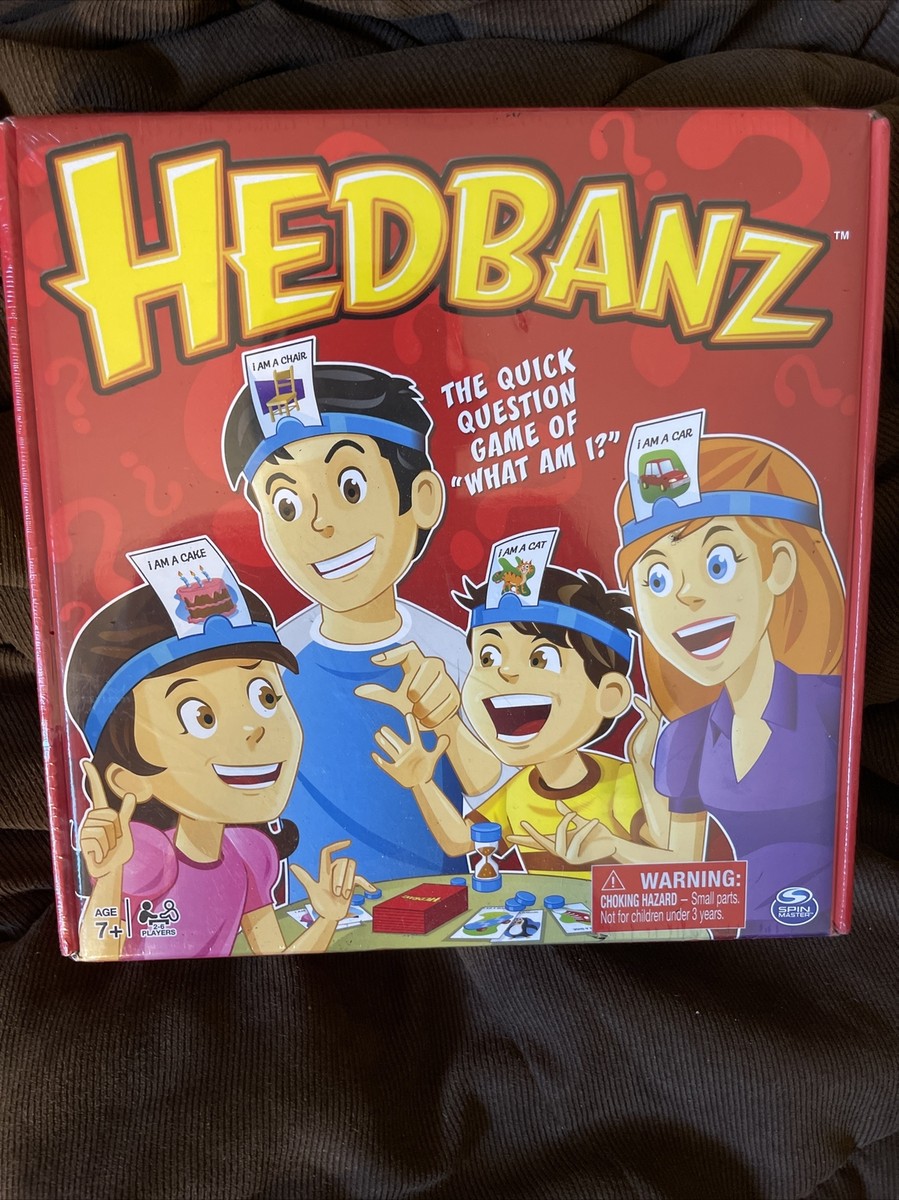 Hedbanz Logo Hedbanz Card Board Game The Quick Question Of What Am I