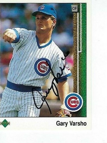 GARY VARSHO SIGNED 1989 UPPERDECK #321 - CHICAGO CUBS | eBay