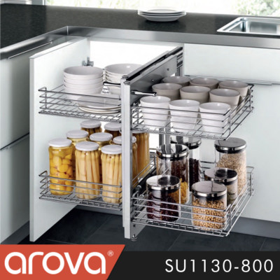 Magic Corner Pantry II Wire Basket Pull Out Swivel Carousel Kitchen ...