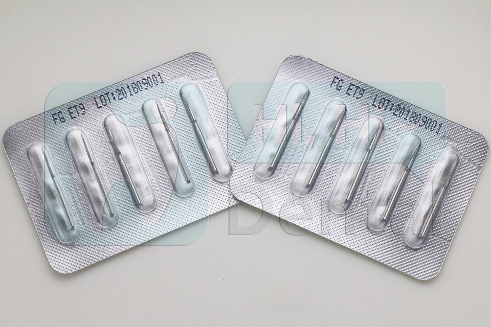 10Pcs Dental Carbide Burs Trimming Finishing Polishing Safe End Taper ...