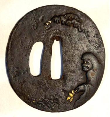 Tsuba EDO Period High quality Japanese Sword Guard Samurai openwork ...