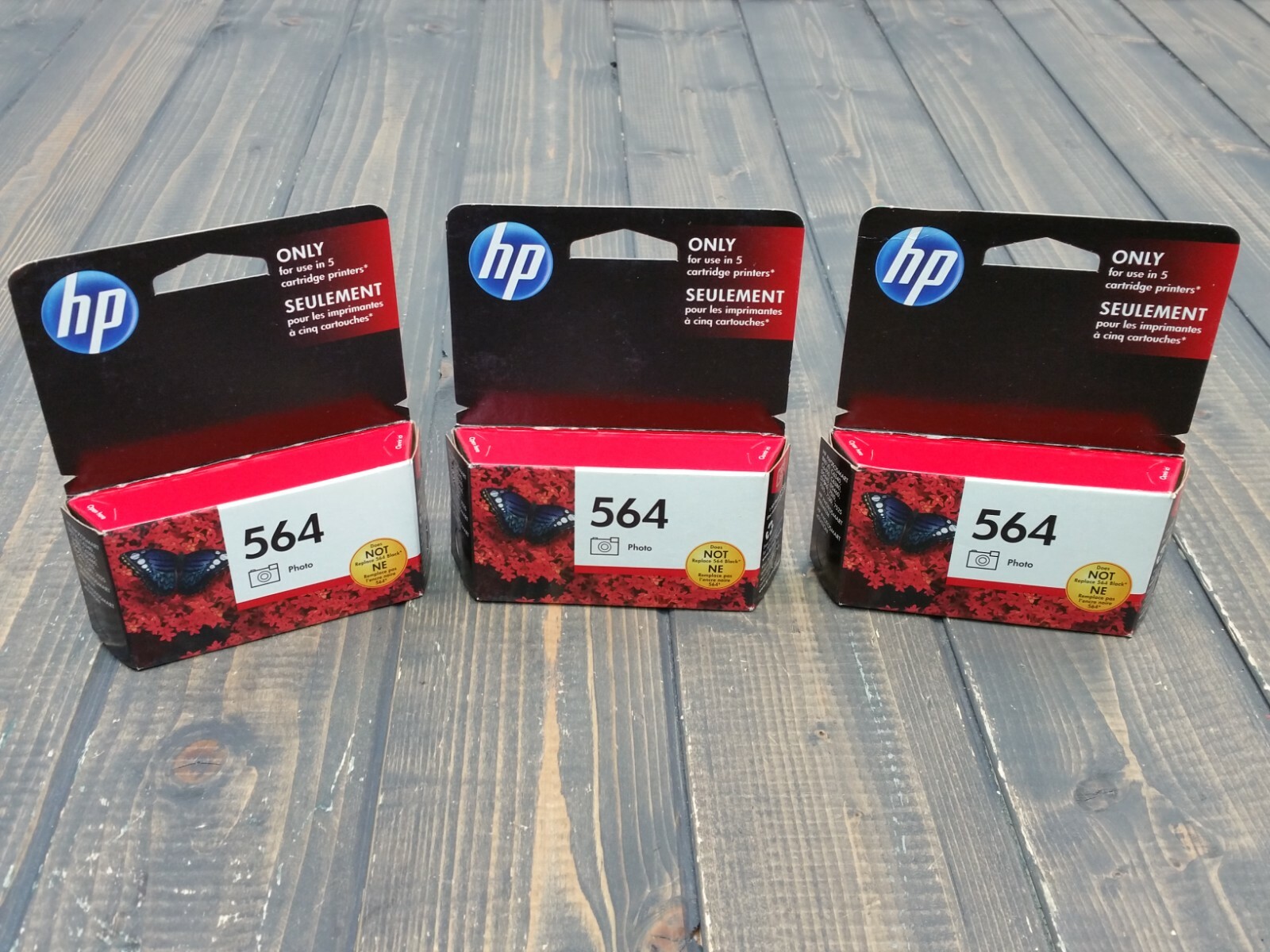 LOT of 3 Genuine HP 564 Photo Printer Ink Hewlett Packard | eBay