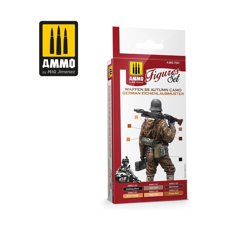 AMMO Paint Sets Waffen SS Autumn Camo German Eichenlaubmuster Figures ...
