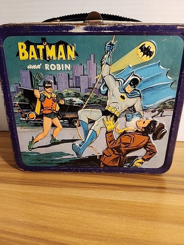 1966 Batman and Robin Metal Lunchbox Lunch Box by Aladdin No Thermos | eBay