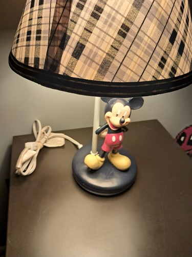 DISNEY Mickey Mouse Child Nursery Night Light Lamp W/ Shade 18" 2013 ...