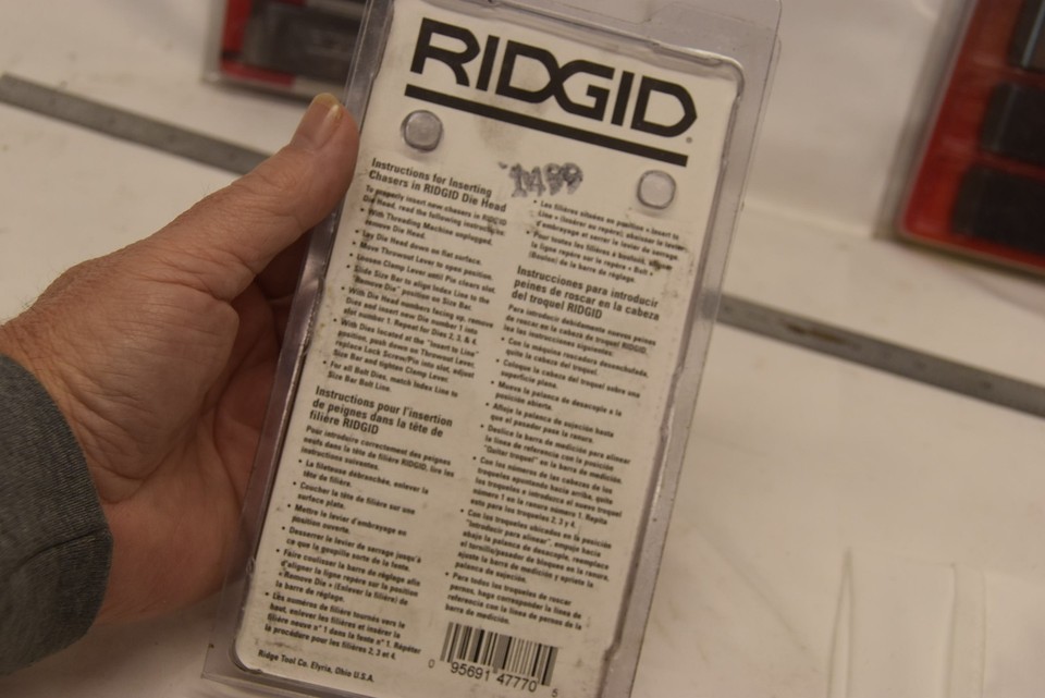 3 RIDGID NPT Pipe die sets 47770, 47790,47760 (1- Stainless, 2- High ...