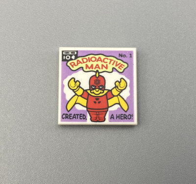 LEGO Tile 2 x 2 with Radioactive Man Comic Pattern Simpsons House 71006 ...