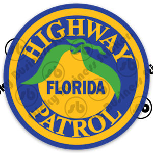 Florida Highway Patrol Sticker Patch Logo FHP Orange Police 2.75 in ...