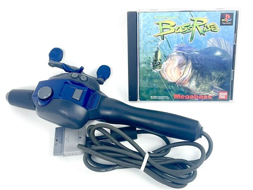 PS1 Fishing Reel Rod Controller Bass Rise SLPS-01930 Bandai NTSC-J Game ...
