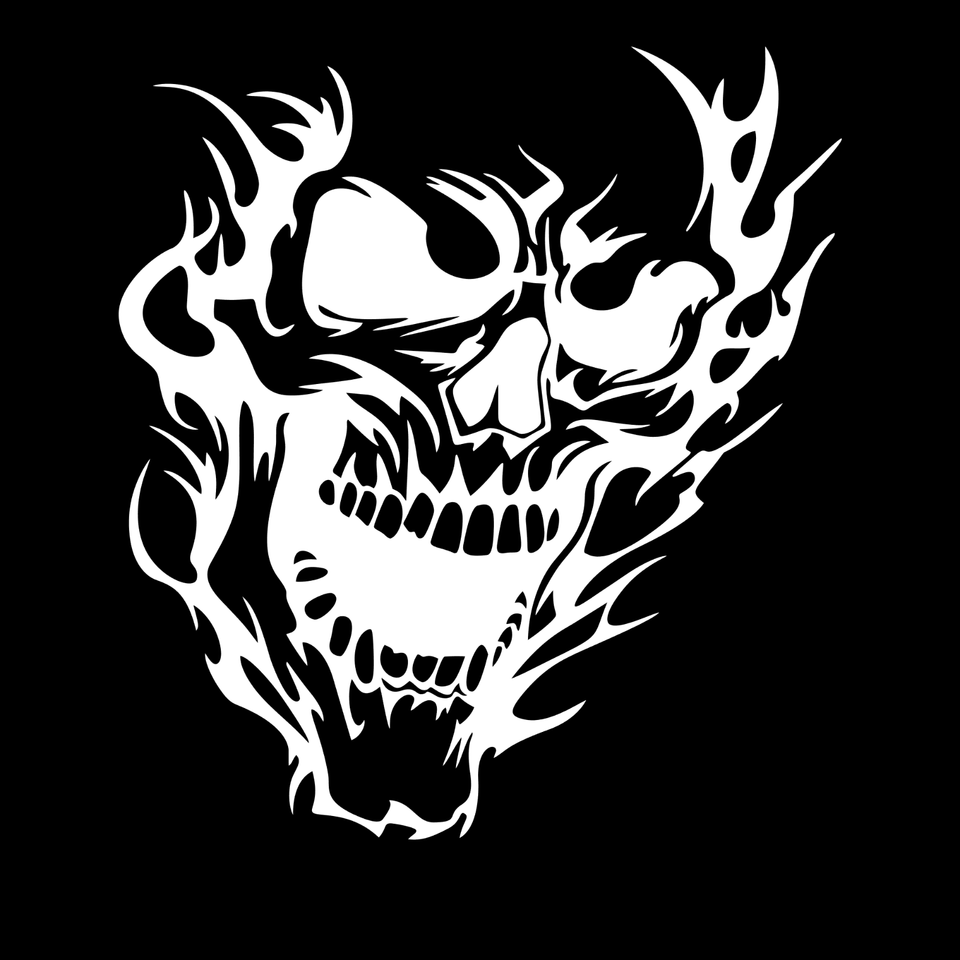 Screaming Evil Skull Decal Sticker Car Truck Tumbler Window JDM | eBay
