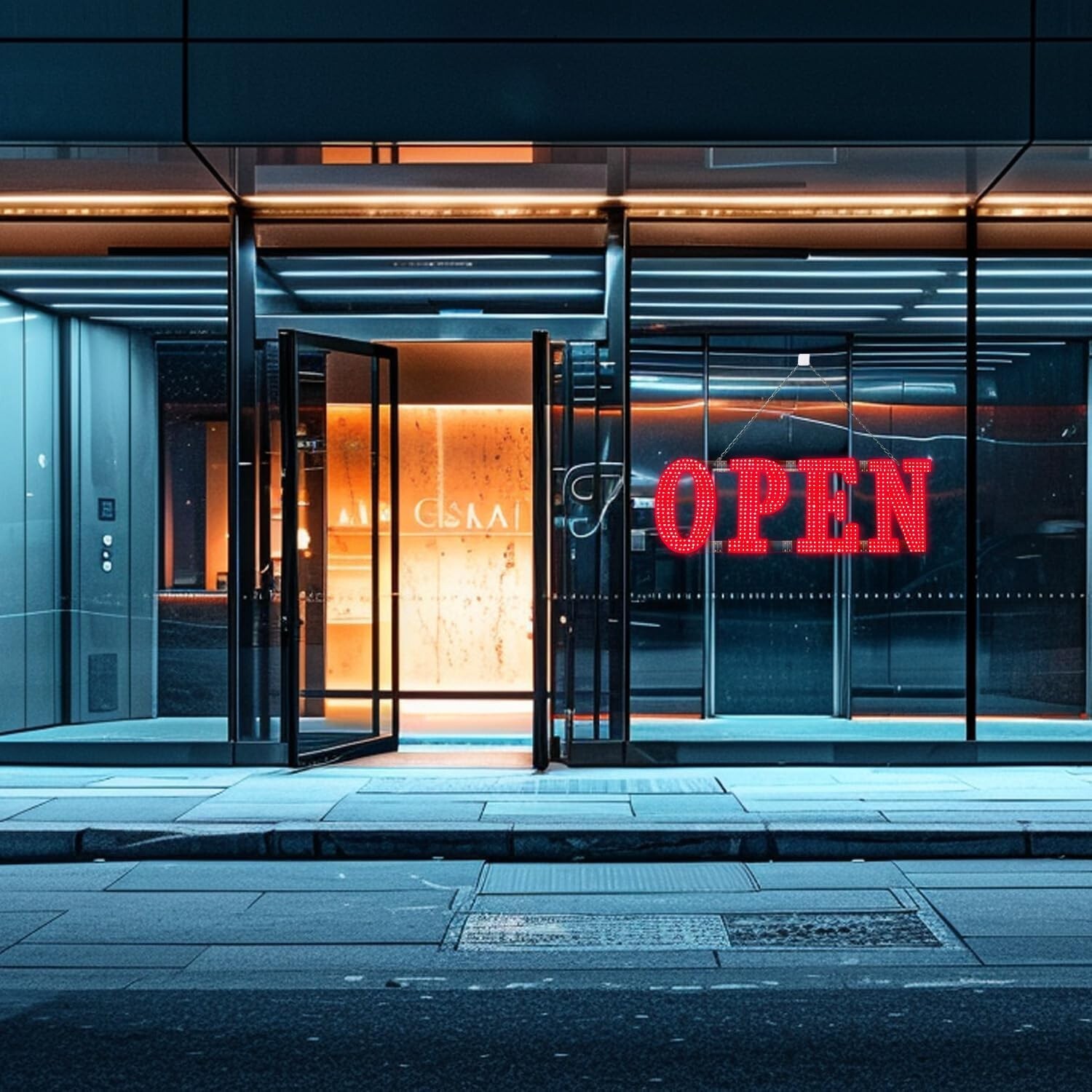 40"x14" Large LED Open Signs for Business, Unique Design Super Bright ...