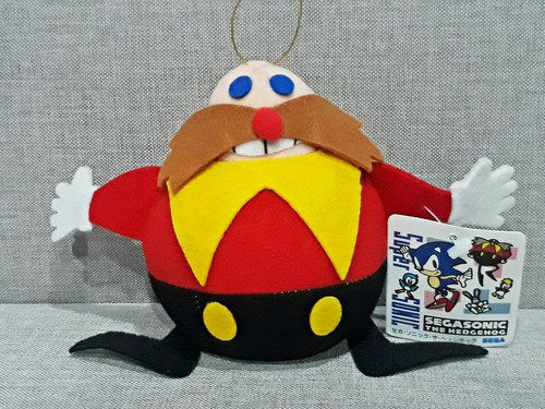 DR. EGGMAN ROBOTNIK (Sit) 5.5" Sonic Hedgehog Plush Doll SEGA 1992 Toy ...