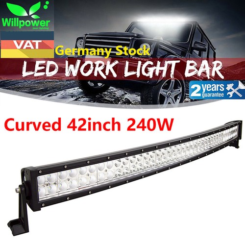Curved 42inch 240W Car Led Light bar for Jeep Off road SUV Truck ...