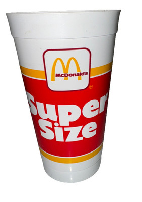 McDonalds Super Size Plastic Drink Cup 1980s 80s Vintage Clean ...