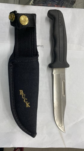 Vintage Buck Knife Model 619 "Woodsmate" Tactical Fixed Blade Hunting ...