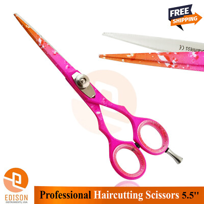 Professional Hair Cutting Scissors Pink Barber Stylist Hairdessing ...