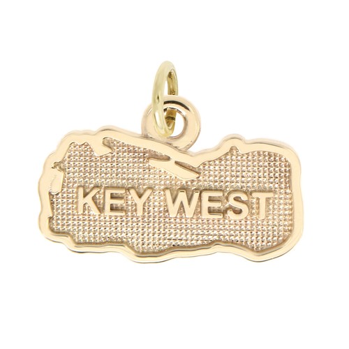 14Kt Yellow Gold Polished Travel Key West Charm Pendant | eBay