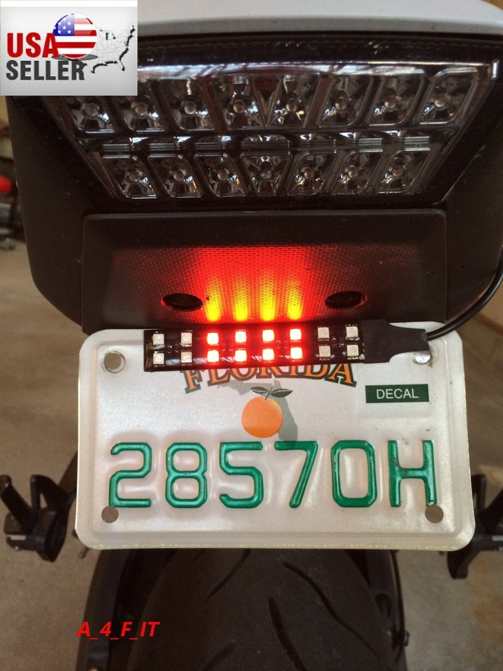 Buell Motorcycle 12V Tail Brake Stop & Indicators Integrated LED Light ...