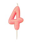 GLITTER CANDLE PINK BIRTHDAY CAKE NUMBER TOPPERS | eBay UK