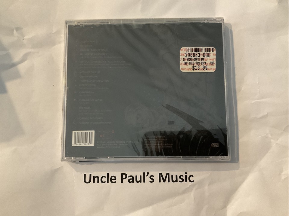 Death Rap [PA] by Necro (CD, Sep-2007, Psycho+Logical-Records) New ...