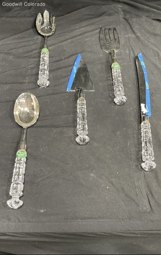 Shannon Crystal 5 Piece Crystal Serving Utensil Set | eBay